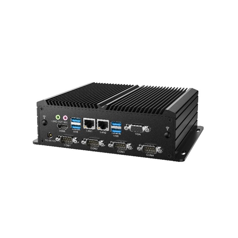 MBC-2300 Intel® Celeron®/Core™ i Fanless Box Computer with 6x COM (2x RS-232/485), 6x USB, 2x LAN